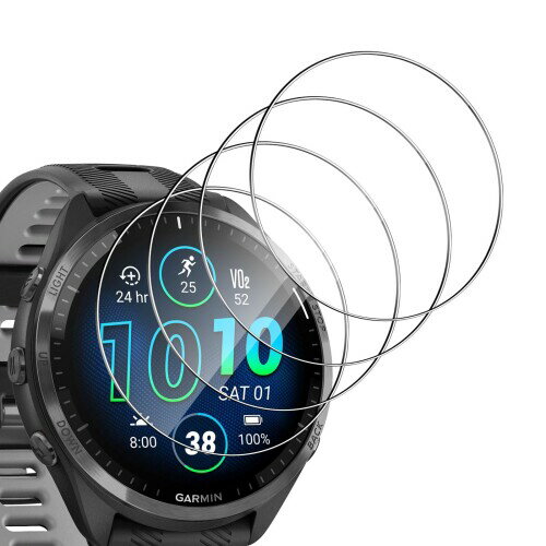 For Garmin Forerunner 965 保護フィルム ガラス salywin フィルム 9H硬度 高感度タッチ 高透過率 耐衝撃 自動吸着 指紋防止 気泡レス 【対応機種】Garmin Forerunner 965専用設計。画面...