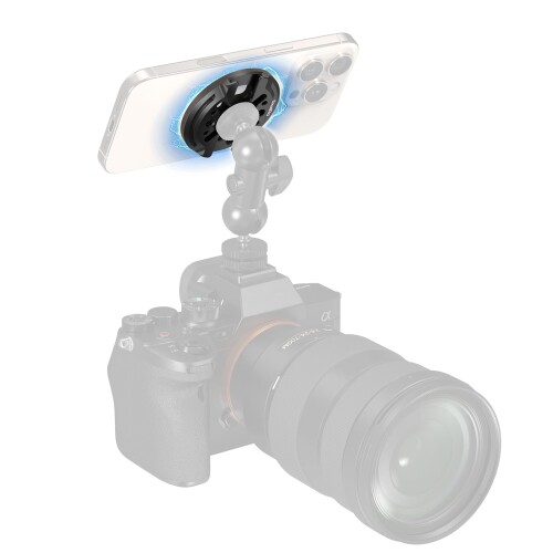 SmallRig iPhone用マグネット式スマホマウントプレート コールドシューマウントと1/4"-20ネジ穴付き DJI Mic 2用 / ボールヘッド自撮り棒/Vlogging/ライブストリーミング/スマートフォン撮影用 5155 【...