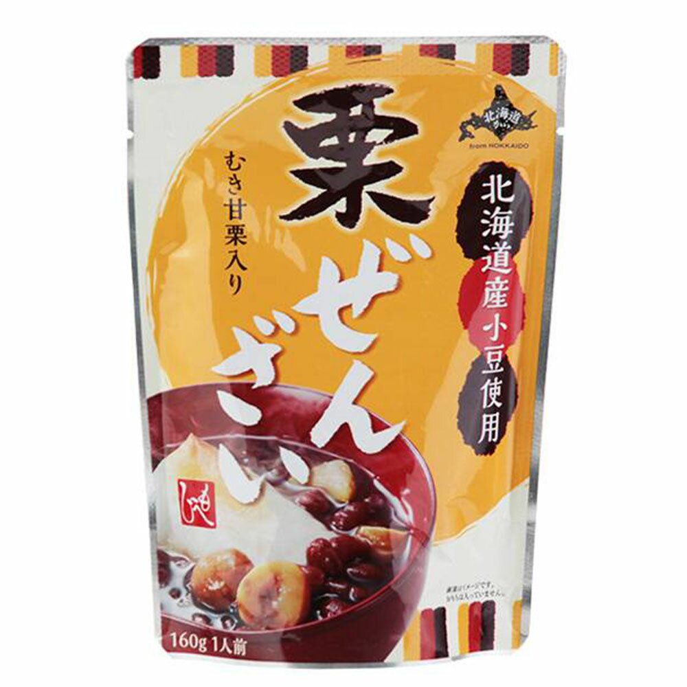 もへじ 北海道から 北海道産小豆使用 栗ぜんざい 160g×1個 内容量 160g×1個 原材料 砂糖（国内製造）、栗、小豆（北海道産）、食塩 商品説明 北海道オホーツク産の小豆と食塩、北海道産の砂糖を北海道のおいしい水でじっくりていねいに...