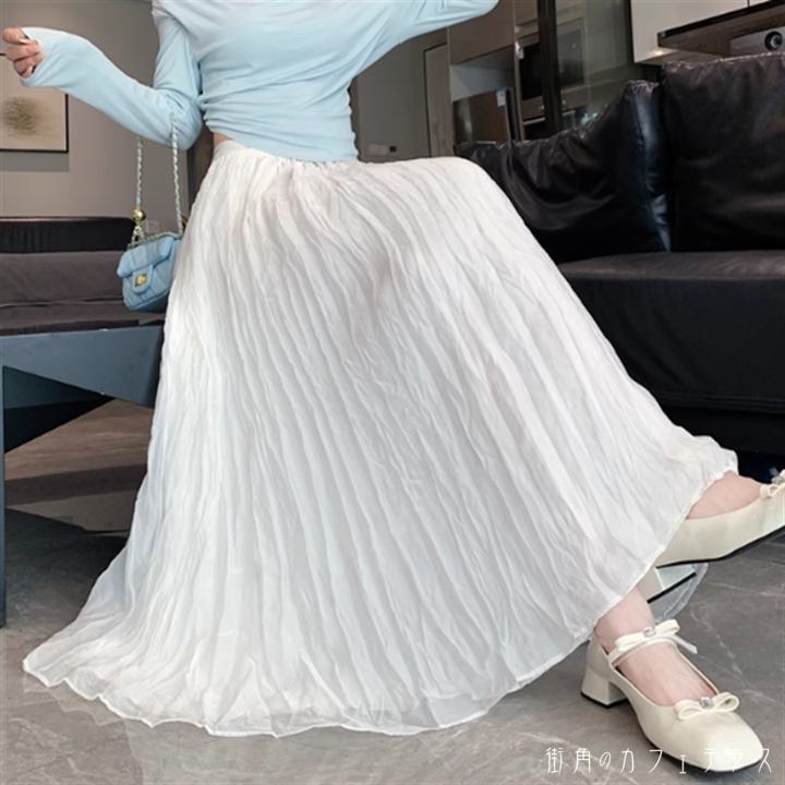 スカート 4色 色 ロングスカート ロング マキシ丈 フレア Aライン シンプル ウエストゴム くしゅくしゅ 薄手 伸縮性 かわいい 大人可愛い きれいめ カジュアル 大人 上品 おしゃれ お洒落 レトロ こなれ感 コンサバ系 ラフ とろみ...