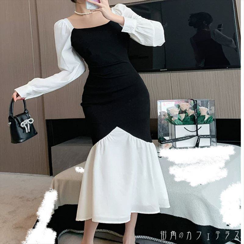 ロングドレス 衣装 マーメイド マキシ Aライン フレア プルオーバー 長袖 Vネック 薄手生地 エレガント 可愛い 大人可愛い きれいめ シンプル カジュアル シック コンサバ 華やか 大人 上品 おしゃれ お洒落 主役級 こなれ感 高見...