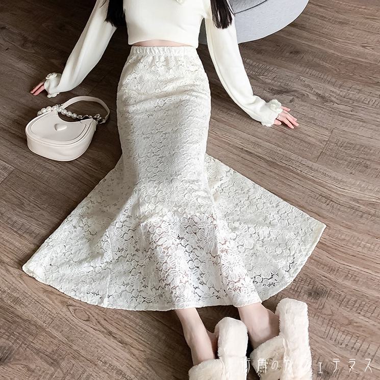【送料無料】 ロングスカート 2色 オールシーズン シーズンレス マキシ丈 フレア Aライン ハイウエスト 薄手 透け感 シースルー レース かわいい 大人可愛い きれいめ シンプル カジュアル 大人 上品 おしゃれ お洒落 レトロ こなれ...