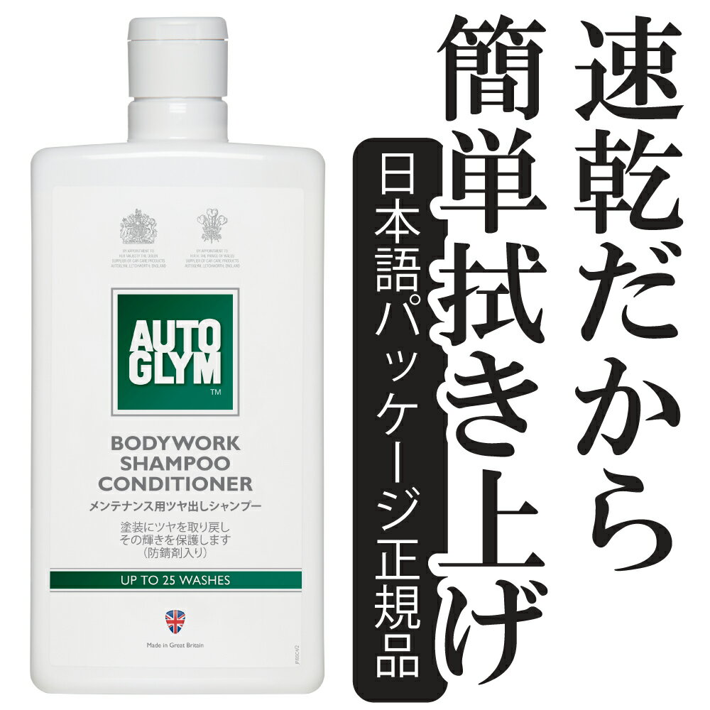 ボディーワーク・シャンプー・コンディショナー ・容量：500ml ・区分：塗装用 ・用途：速乾性シャンプー ・高い艶出し効果 　特殊成分配合により、洗車するだけで高い艶出し効果を発揮します。 ・素早いすすぎ性能 　低発泡性の為、洗車後のすす...