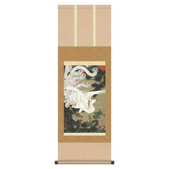 江戸時代の天才絵師「伊藤若冲」の名作を掛軸に表現しました。サイズ個装サイズ：6.5×53.4×6.5cm重量個装重量：540g素材・材質新絹本陶器(軸先)仕様表装品質十年間保証付生産国日本fk094igrjs