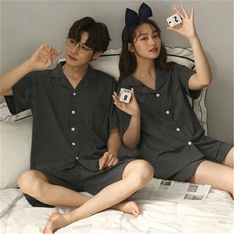 ペア パジャマ 春夏 レディース 半袖 男 女 男女2着セット M L XL 2XL 3XL 女M+男L 女M+男XL 女M+男2XL 女M+男3XL 女L+男L 女L+男XL 女L+男2XL 女L+男3XL 女XL+男L 女XL+男XL ...