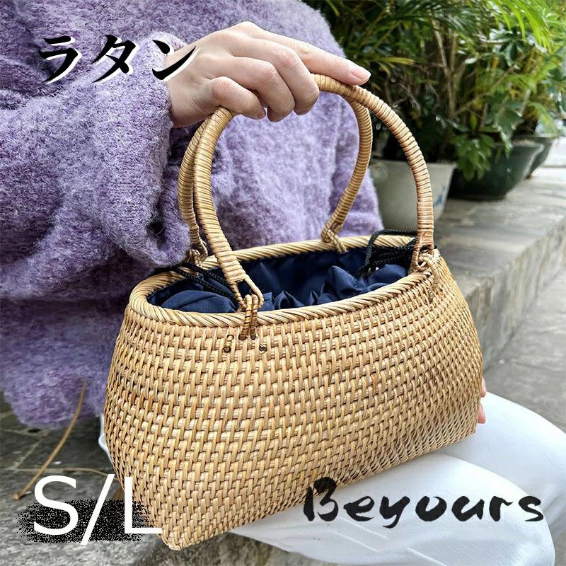 ● ハンドメイドで一つひとつ丁寧に編み上げました。● ラタンは植物の中でもとても丈夫な素材なため、長期的にご愛用頂けます。● 素材ならではの色味がどんなファッションやシーンにも馴染みます。【素材】ラタン※ 天然素材を使用しているため、商品の...