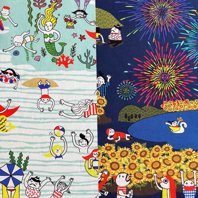 ※ボタンのサイズは1.5cmです。 気ままな女の子のリコを取り巻くたくさんのおもしろキャラクターが織りなす夏バージョン。今回は夏の海と花火をテーマに、個性豊かなキャラクターたちが夏を楽しむ姿を描いています。Ricoシリーズ第2弾。 縫製しや...