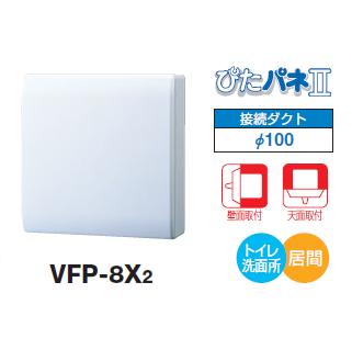 【楽天市場】【最大42倍お買い物マラソン】東芝 VFP-8X2 換気扇 パイプ用ファン トイレ 洗面所 居間用 接続ダクトφ100mm 圧力形パイプ用 パネルタイプ [ ]：まいどDIY