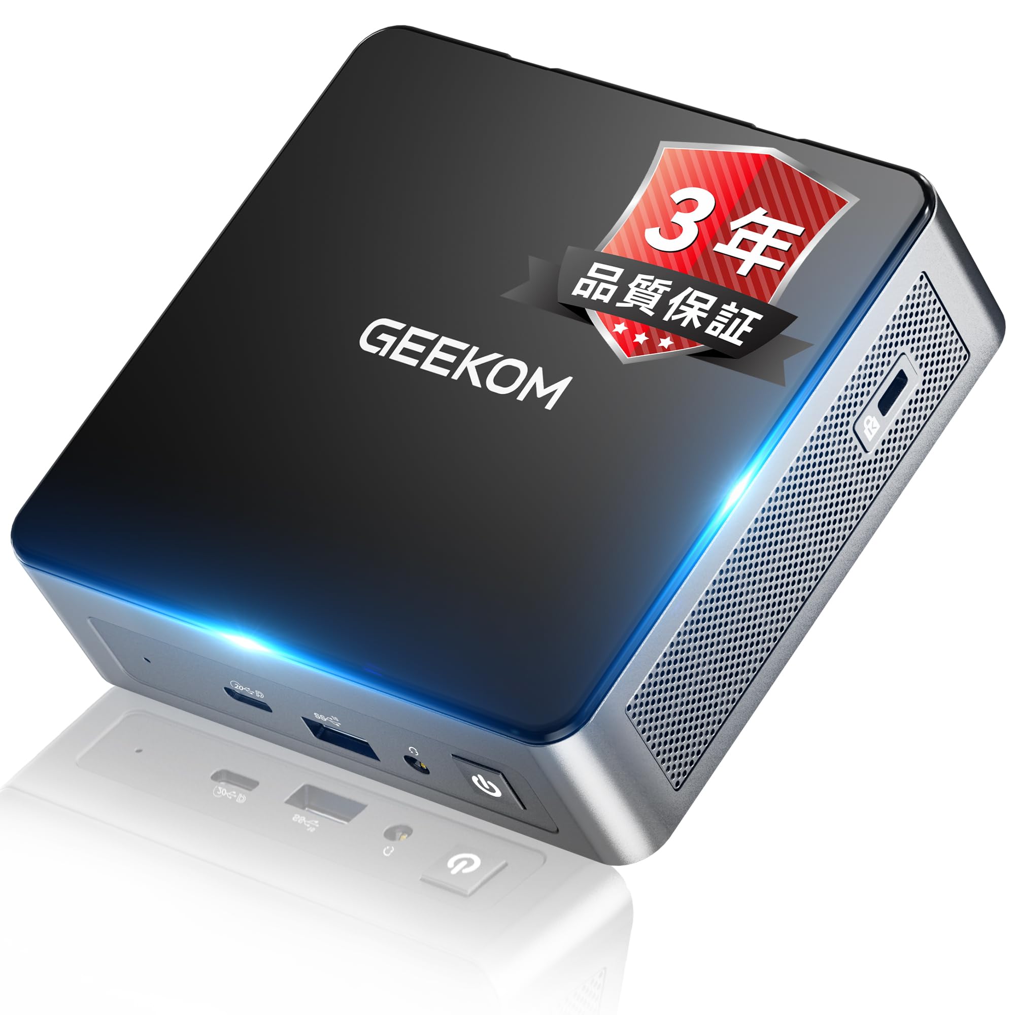 ・・【5年安定稼働＋3年保証】GEEKOMのミニPCは、全金属製内部フレーム（200kg耐荷重）で基板を衝撃から保護し、高品質タンタルコンデンサ搭載により24時間365日の連続稼働でもシステムフリーズを防止します。業界トップクラスの3年間メ...