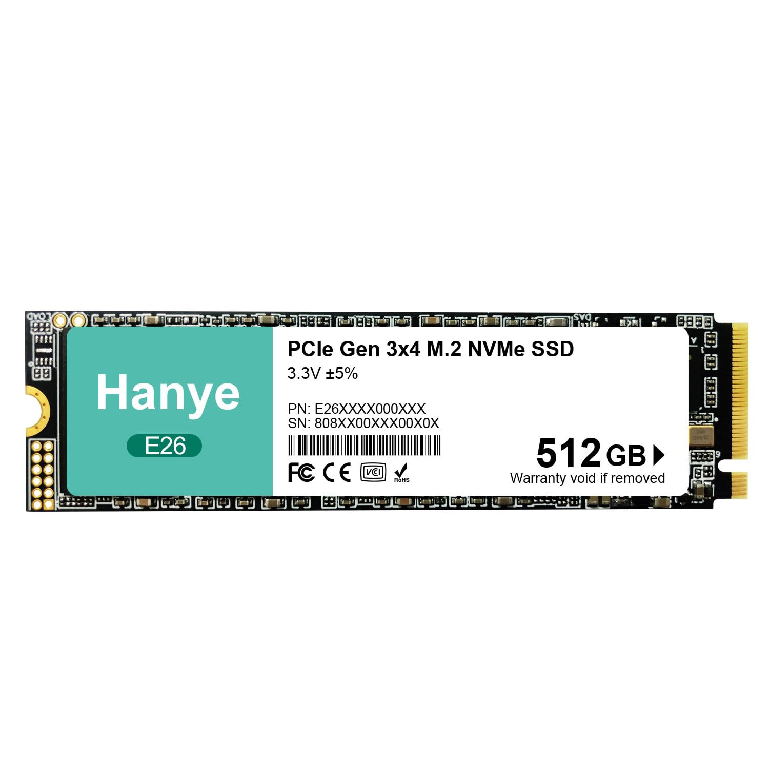 ・Hanye E26 SSD は、PCIe 3.0x4コントローラーと 3D NAND の強力な組み合わせにより、シーケンシャル読込で最大 3100MB/s の優れたパフォーマンスを発揮します。・E26 は SATA III SSD の最大...