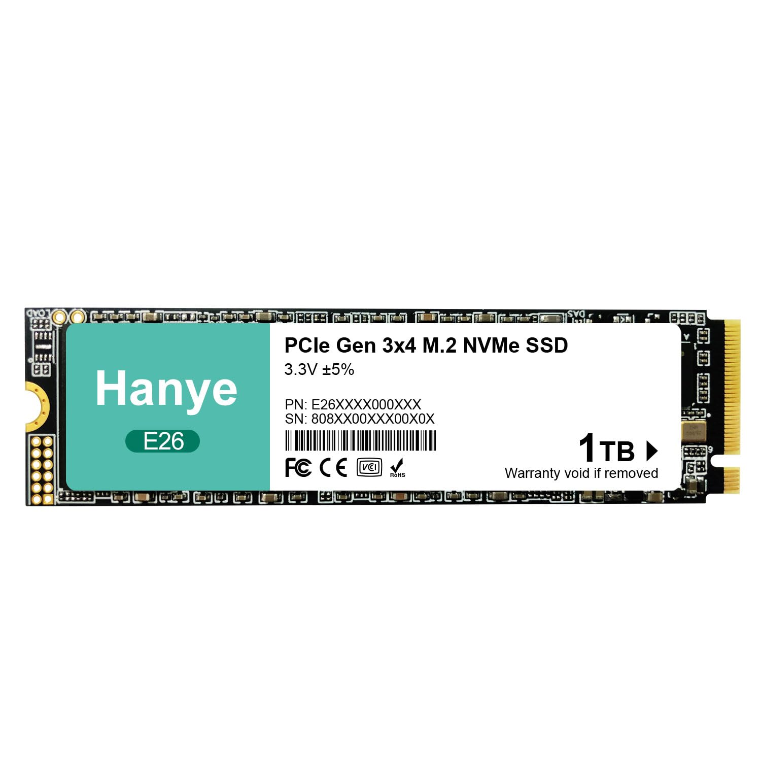・Hanye E26 SSD は、PCIe 3.0x4コントローラーと 3D NAND の強力な組み合わせにより、シーケンシャル読込で最大3500MB/sの優れたパフォーマンスを発揮します。・E26 は SATA III SSD の最大6倍...