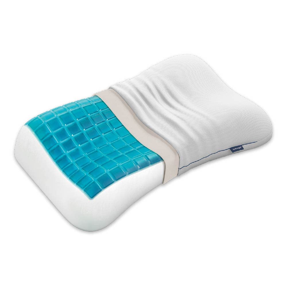 ・【Pixel Collection Anatomic Curve Pillow】横66×縦40cm 中央部をくぼみが後頭部の収まりをよくし、仰向けで自然な寝姿勢に。左右はやや高めに設定し、横向き寝でもきちんとフィット。ジェルが上下左右に動...