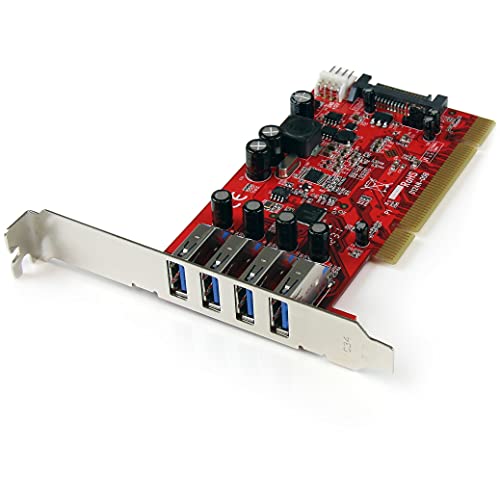 ・スーパースピード USB 3.0：PCIスロット経由で4口のUSB-A 3.2 Gen 1ポートをパソコンに増設するPCI/PCI-Xユニバーサル（3.3V＆5V、32ビット）カード。USB 3.0/3.1 Gen 1/USB 3.2 G...
