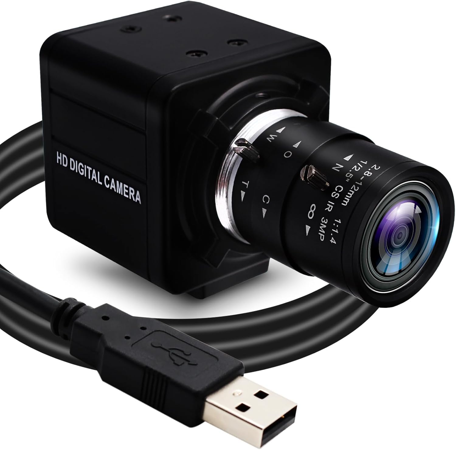 ・ELP-USB8MP02G-MFV(2.8-12) 800万画素 HD高解像度のWebカメラ,工業用ビデオカメラ用のソニーIMX179センサを備えたシャープな画像,IMX179イメージセンサーは、シャープな画像を効果的に作り出すのに役立ち...