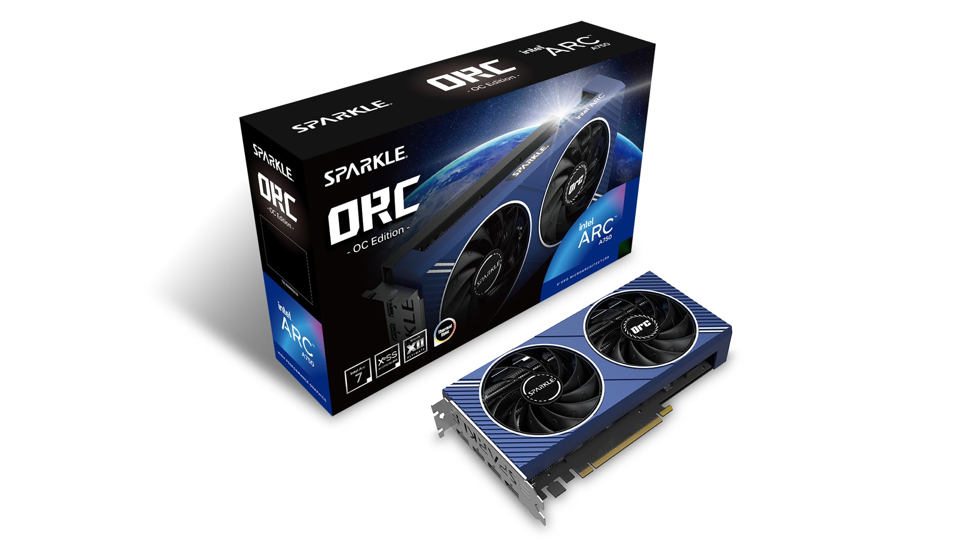 ・Intel ARK A750 Xe-Core 28 Intel XMX Engines 448・8GB GDDR6 16Gbps 256bit | PCIE 4.0 x16・GPU Clock 2200MHz・1x HDMI 2.0b /...