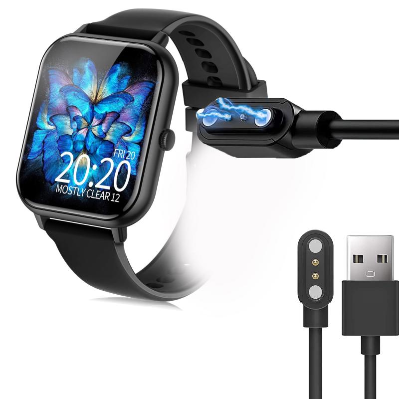 Lamshaw for RLQA 54 スマートウォッチ ケーブル, USB 磁気充電ケーブル 磁気吸着 1メートル RLQA 54 1.83インチ スマートウォッチに対応👉【高品質 充電ケーブル】優れた品質な材料を採用、ケ...