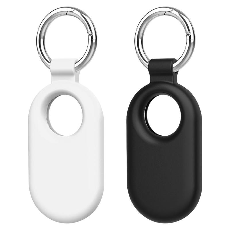 KYK SHOW【2個パック】For Galaxy Smart Tag2 ケース 着装まま充電可能 耐衝撃性 防水防塵 軽量小型紛失防止 男女兼用 Galaxy Smart Tag2 対応 保護ケース（ブラック+ホワイト)【対応機種】Gal...