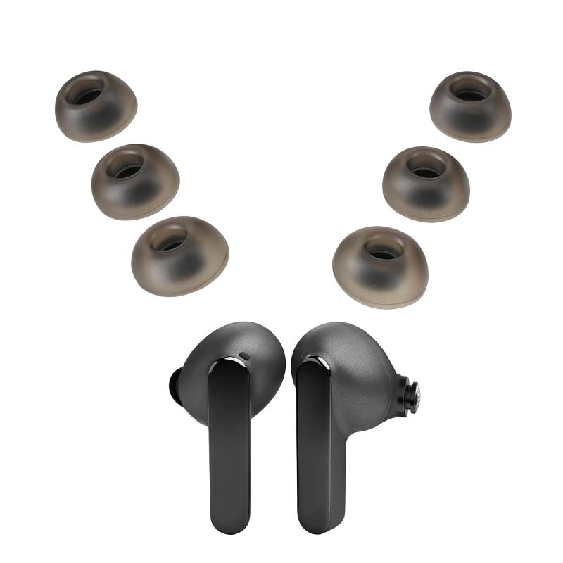 kwmobile JBL Live Pro 2 TWS対応 6x 交換 パッド - シリコン インイヤーイヤホン用 クッション セット柔軟性と耐久性: 黒色 の代替えイヤホンクッションは引き裂きに強いTPUシリコンから作られ、イヤホンと耳に...