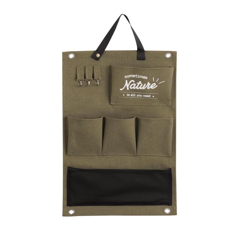 アビテ 壁面収納 ナチュレル・ウォールポケット 色：グリーン W37×H54cm FL-604-GRサイズ：W37×H54cm素材：綿、ポリエステル、アイアン重量：約200g生産国：中国