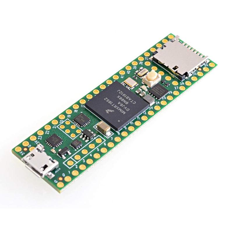 PJRC Teensy 4.1 ARM Cortex-M7プロセッサ、600MHz、NXP iMXRT1062(ピンなし)。すべての汎用I/Oピンを、外側の端のブレッドボードに優しいパッドに持って行くように設計されています。イーサネットオプ...