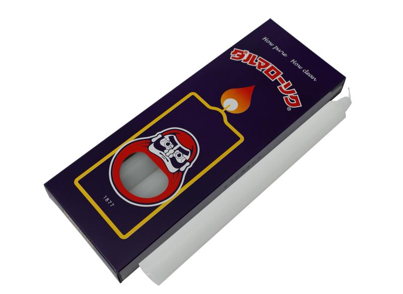ダルマローソク 東海製蝋のろうそく ダルマ 30号4本入450g<b>原産国 :</b> 日本<b>原材料 :</b> パラフィンワックス<b>内容量 :</b> 約4...