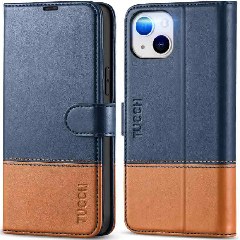 TUCCH iphone14 Plus 対応 ケース手帳型 iphone 14 Plus ケース 衝撃吸収 カード収納 [RFIDブロッキング] 横置きスタンド機能 高級PU合皮 柔軟なTPU素材 マグネット式 アイフォン14プラス 手帳ケ...