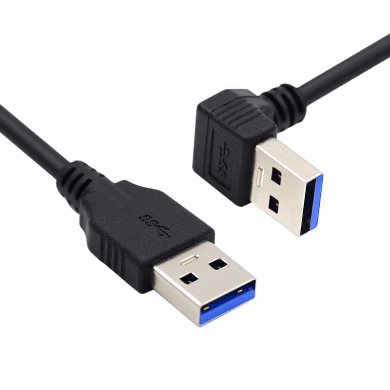 CY角度USB 3.0 A型オスから直型3.0 A型データ5 Gbpsケーブル90度角度40 cm傾斜型により、ポートの周囲のスペースが限られていても、親ポートに接続できます。CY角度USB 3.0 A型オスから直型3.0 A型データ5 G...
