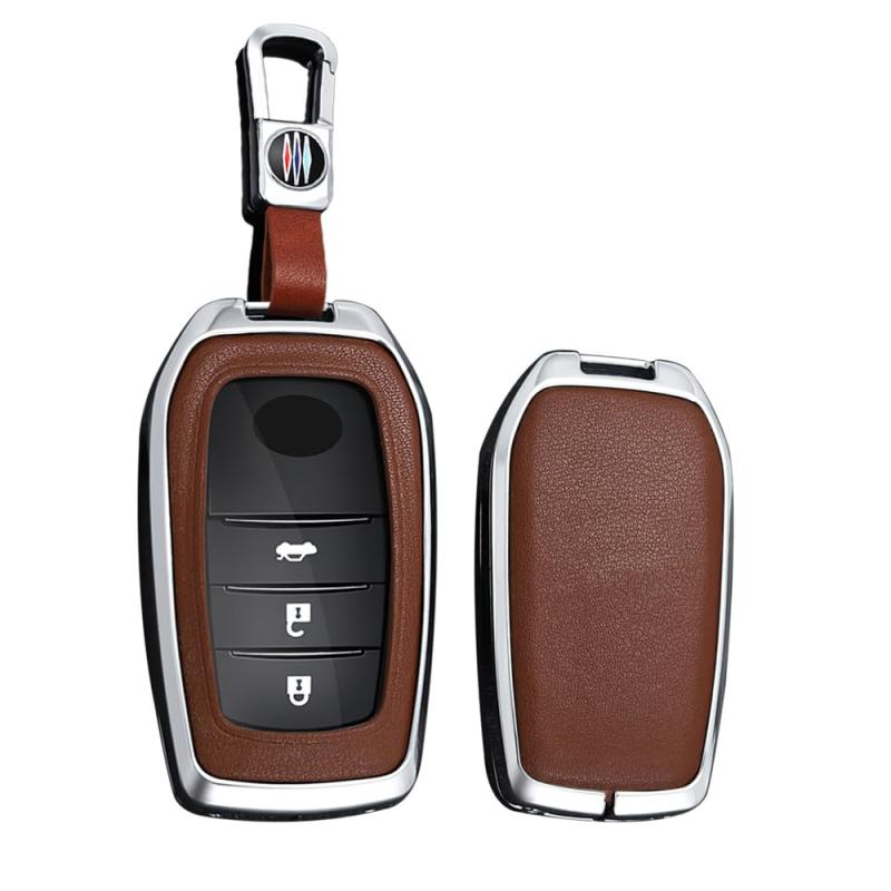 [TECART] トヨタ専用 キーケース キーホルダー キーバッグ キーカバー キーリング キーチェーン Toyota Land Cruiser ハリアー 80系 MXUA80 GUN125 などに適応 スマート キーケース 全面保護