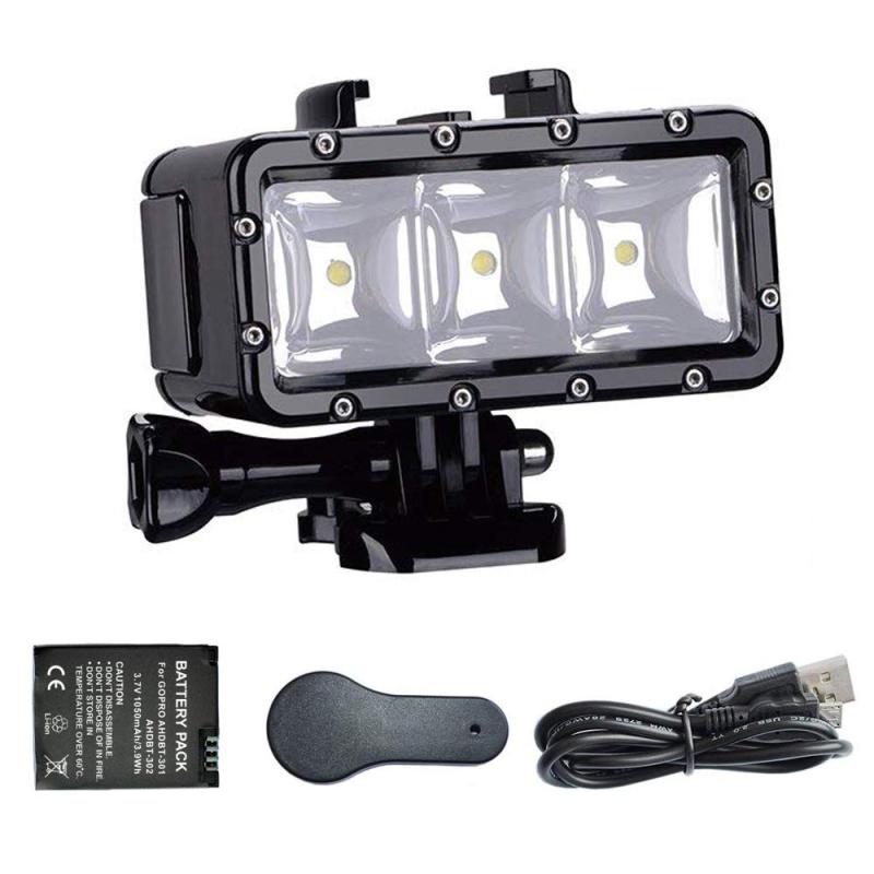 Suptig LEDビデオライト Xshot 調光機能付き 45m防水 GoProカメラ用素晴らしいダイビングライト。SuptigのGoPro用水中ライトで素晴らしい水中ビデオを。シュノーケル、スキューバダイビング、ダイビングでも。GoPr...
