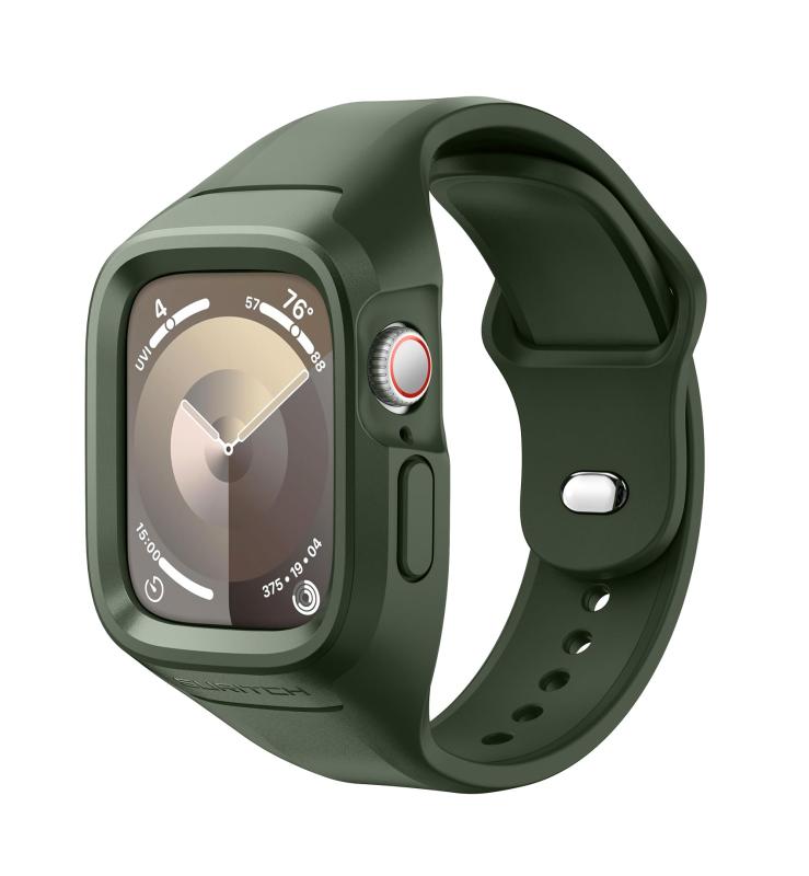 SURITCH アップルウォッチ バンド Apple Watch ストラップ 44mm 45mm 40mm 41mmソフトシリコン 調節可能 リストバンド 交換用ストラップ スポーツバンド ケース付き iWatch Series SE3/9...