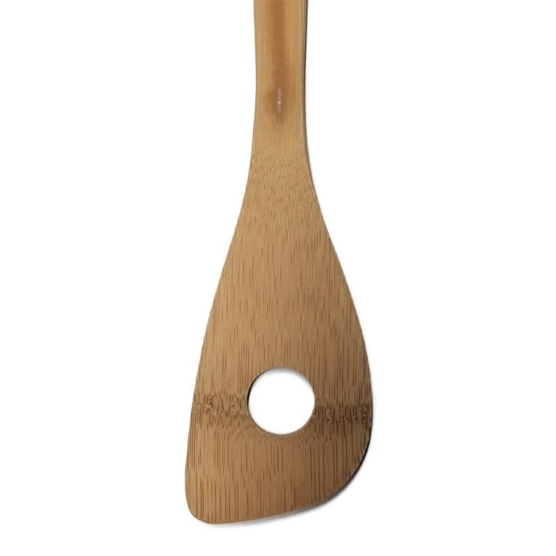 きくすい 無塗装 国産スス竹 ターナー (右利き穴あき)材料：日本産竹製造：鹿児島県サイズ：30.5cm×7cm　重さ44g右利き用穴あきです。塗装が気になる方に無塗装でお作りしています