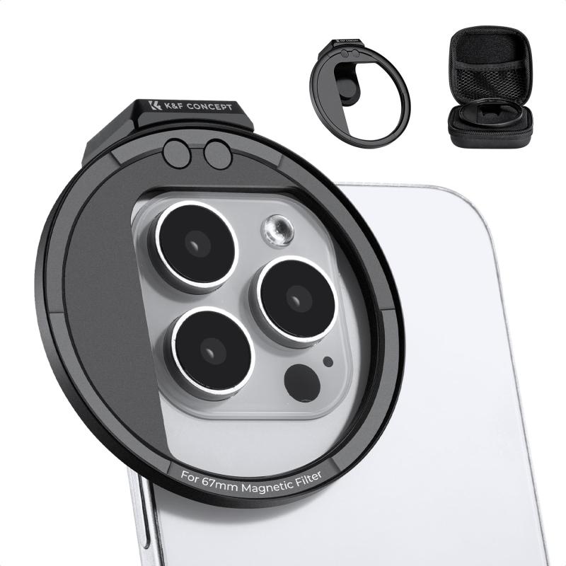 K&amp;F Concept スマホレンズ マグネット式 フィルター+磁気スマホマウントキット