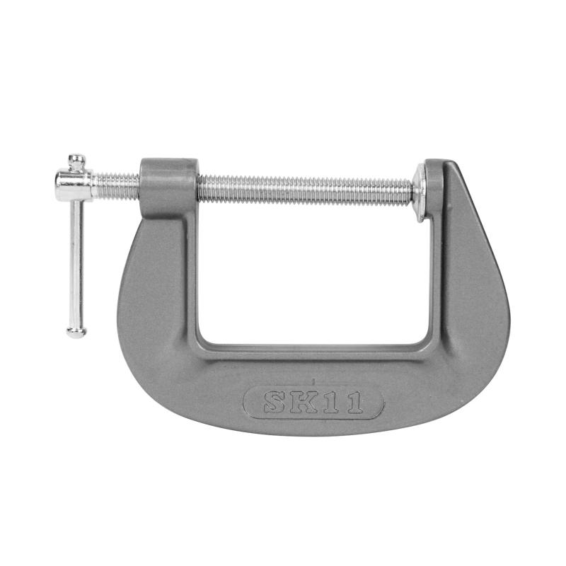 SK11(エスケー11) 軽量 ライトクランプ 最大口開き75mm用途:木工作業などの固定・接着・仮組み作業特徴:アルミ合金製で軽量タイプのC型クランプ最大口開き:75mm材質:アルミ製入数:1個