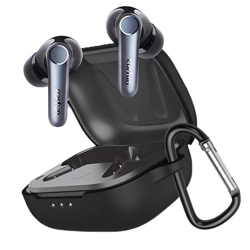 YAODLE For EarFun Air Pro 4 用 ケース カバー EarFun Air Pro 4用保護カバー 保護ケース シリコンケース 装着充電可能 全面保護 落下防止 キズ防止 耐衝撃 防塵 軽量 収納 カラビナ付き【対応機...