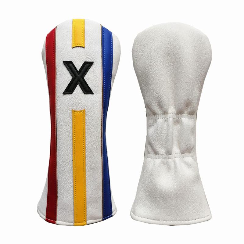 Sunbro Golf カラフル おしゃれ コルフヘッドカバー ドライバー/ウッド/ユーティリティ適用 めっちゃ目立つ 高級PU革 防水仕様 4個セット(DR*FW*FW*UT)品名：Sunbro Golf カラフル おしゃれ コルフヘッド...