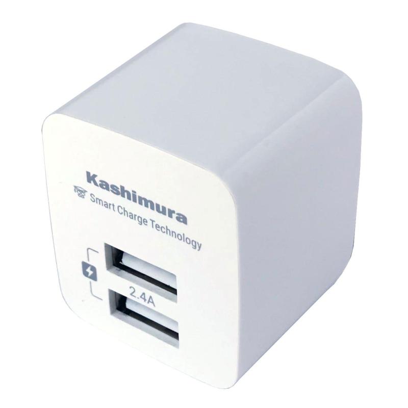 カシムラ AC充電器 2.4A USB2P IC ホワイト 自動識別充電に対応 過電流保護回路搭載 100V〜240V対応 NAJ-549本体カラー:ホワイト自動判定充電に対応、2ポートUSB充電器接続したデバイスを識別し、最適な出力を自動...