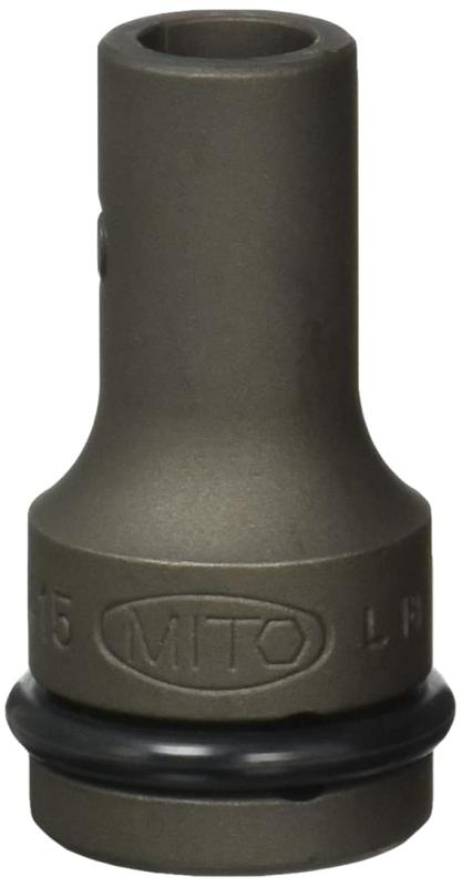 ミトロイ インパクトレンチ用タップ用ソケット P4TM1415差込角(mm):12.7全長(mm):50四角部寸法(mm):8適用タップ:M14、M15本体:クロムモリブデン鋼表面処理:黒染ピン、リング