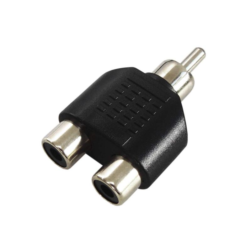 F-FACTORY ピンプラグ分配プラグ RCA(オス)-RCA×2(メス) ニッケルメッキ