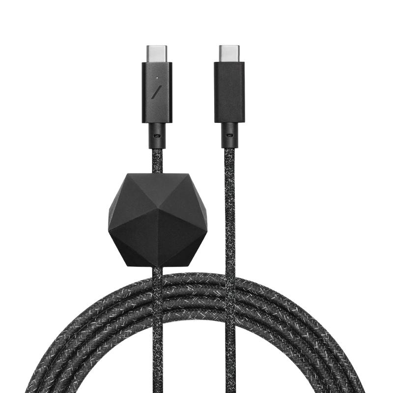 Native Union Type-C Desk Cable – USB-C to USB-C – 8ft / 2.4m Ultra-Strong Non-Slip Charging Cable with Anchor Weight
