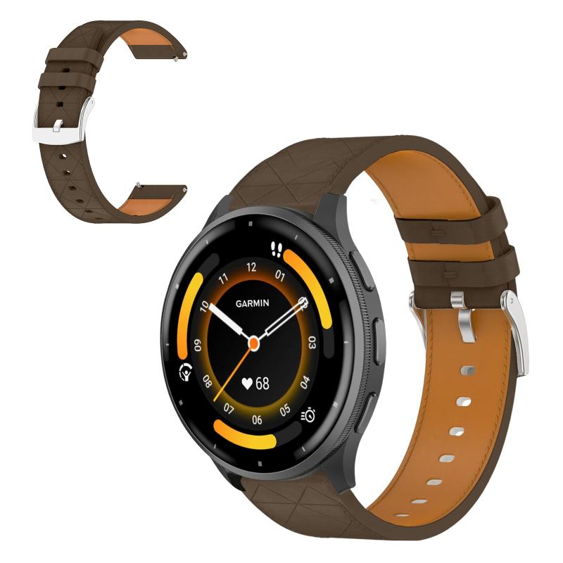 [CiimWaa] 22mm バンド Garmin Venu 3 45mm/vivoactive 4/Venu 2/Active 対応 本革時計ベルト ストラップ ビジネス 交換ベルト クイックリリース 手作り 工具不要 交換バンド Gar...