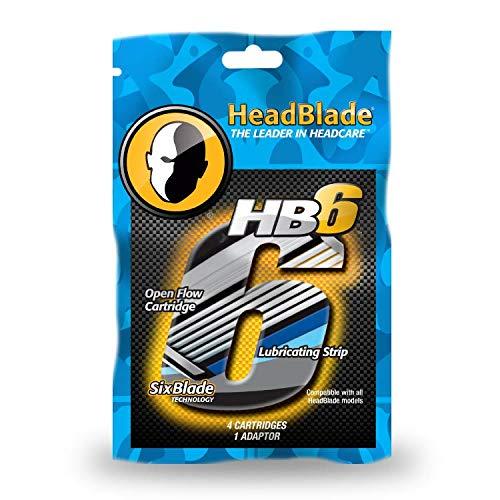 HeadBlade メンズ HB6 ヘッドシェーバー カミソリ替え刃 6枚刃 4個入りHB6（6枚刃）HeadBlade用替え刃　4個入りHeadBlade MOTO、ATX、S4 Shark、およびすべてのHeadBladeモデルで使用で...