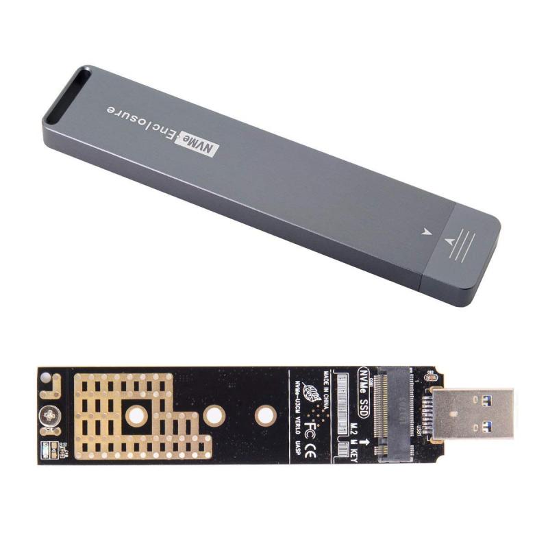 CY USB 3.0 NVMEアダプター M-Key M.2 NGFF SSD 外部PCBAコンベター RTL9210チップセット ケース付き80mm nvme NGFF M.2 SSDに適合。M-key NVME SSDで動作します。B-...