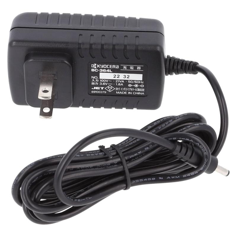 京セラ(Kyocera) 旧リョービ 充電器 BC-364L 3.6V 6406521適応機種:BSH-120・BD-361。充電時間:60分。