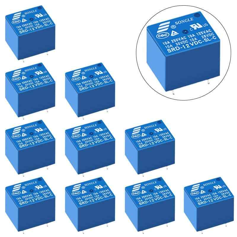 【REYLNXR】ミニリレー PCBリレー SRD-05VDC-SL-C 5脚 ミニ電源コードリレー (5V、10pcs)