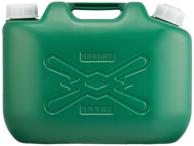北陸土井工業 ヒシエス 軽油缶 10L(消防法適合品)ノズル付・付属品:ノズルセット、キャップ2ケ ・材質:ポリエチレン ・消防法適合品 ・日本製