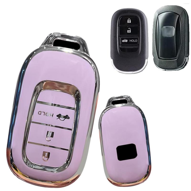 ONTTO ホンダ用 スマート キーケース キーカバー キーホルダー シリコン製 HONDA Civic ヴェゼル シビック ステップワゴン rv3 2021 2022 2023などに適用 おしゃれ 傷防止 プレゼント アクセサリー お