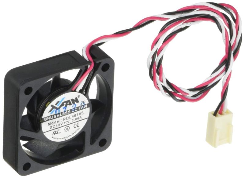X-Fan40×40×10mm冷却FAN (色/黒・リブ有) スリーブ、スピードセンサー付 4200rpm/18.86db以下 ファンモータ RDL4010Sタイプ:ケースファン回転数(rpm):4200ノイズ(dB):18