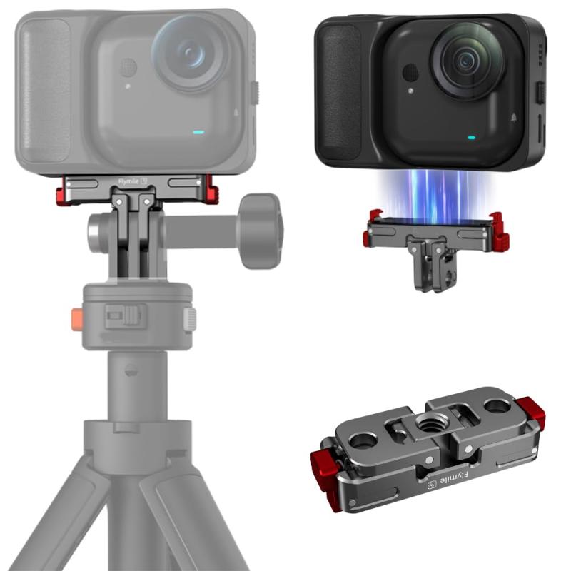 Insta360 Go Ultra カメラ 用 クイックリリースマウント 磁気アダプター アルミ金属製 折りたたみ 1/4ネジ カメラマウント 滑り止め 振動吸収1.対応機種：Insta360 Go Ultra カメラ2.アルミニウム合金製...