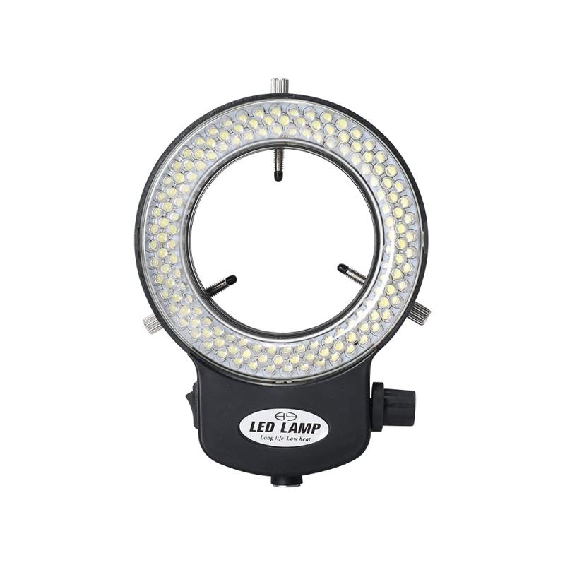 HAYEA LEDリングライト 実体顕微鏡用LED照明ライト LED照明装置 144LEDビーズ光源輝度調整でき 顕微鏡カメラのレンズ直径30MM-60MM用電源アタプタ付き産業用カメラ　顕微鏡の使用対応する時、強くて、集中的な影がない照明...