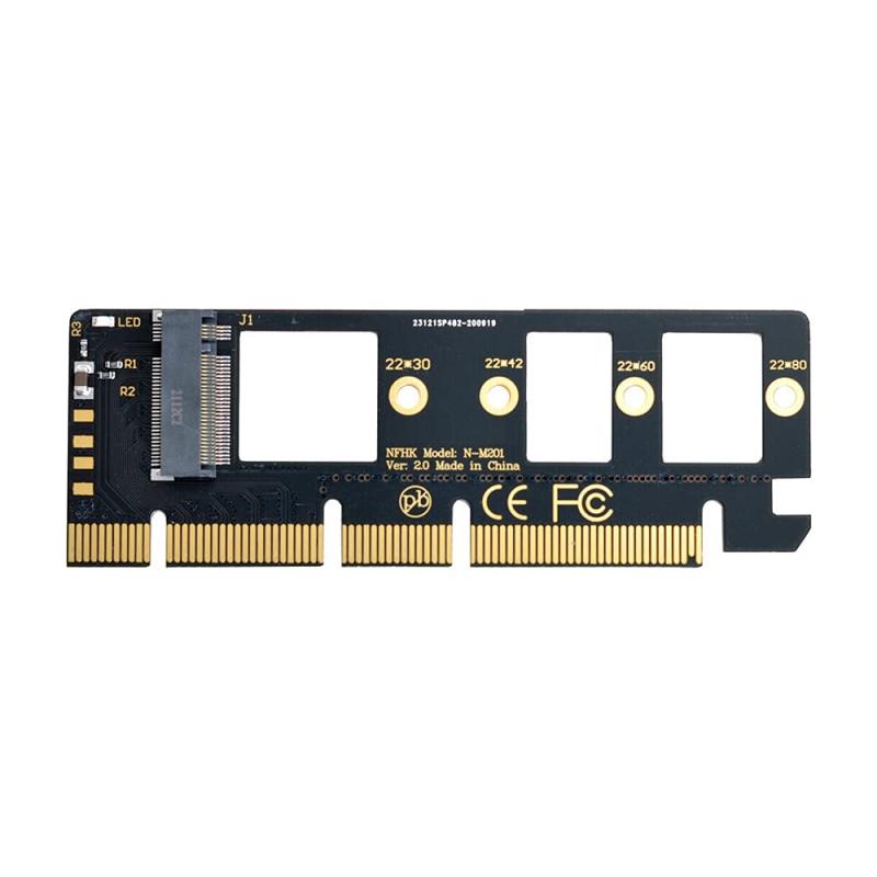 xiwai NGFF M-Key NVME M.2 SSD - PCI-E Express 3.0 PCI-E4.0 16x X4アダプター ブラケットなしNGFF M-key NVME M.2 SSD - PCI-E Express 3....